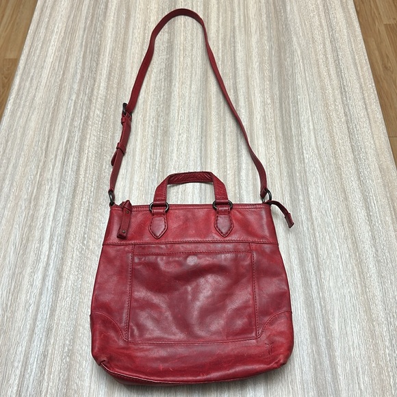 Frye | Bags | Rare Frye Red Leather Crossbody Purse Used Condition ...